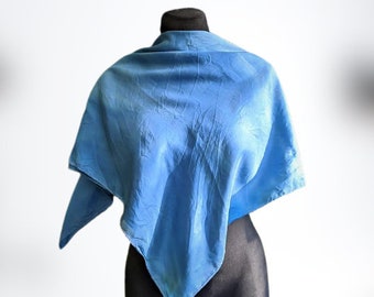 Blue Color Scarves, Sky Blue Scarf, Silk Scarves, Batik Fabrics, Batik ...