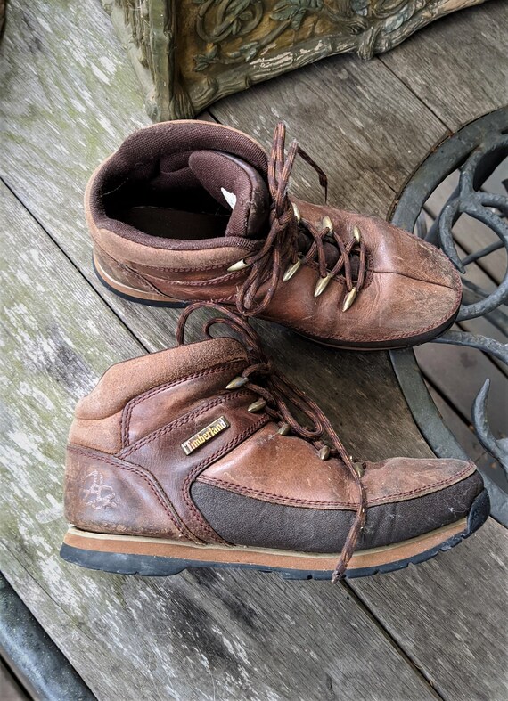 Vintage Timberland shoes sneakers boots leather brown… - Gem