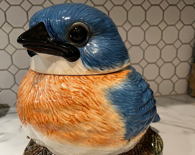 Fat Bluebird Cookie Jar, Designed by Phyllis Driscoll, Big Sky Carvers ...