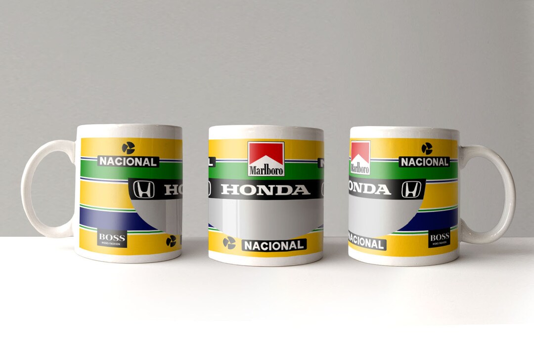 Classic Senna Helmet Gift Mug Design *F1, Motorsport, Gift, Fathers Day ...