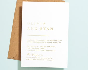 Calligraphy Wedding Invitation, 3 Fold Wedding Invitation, Tri Fold ...