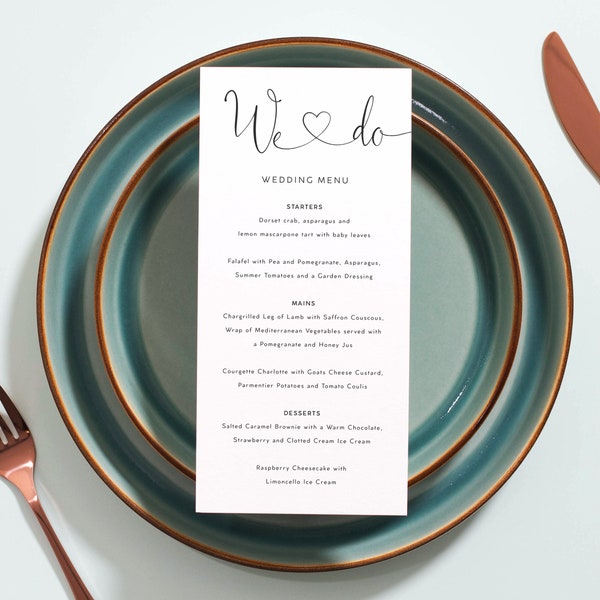 Personalized Menu Cards - Etsy