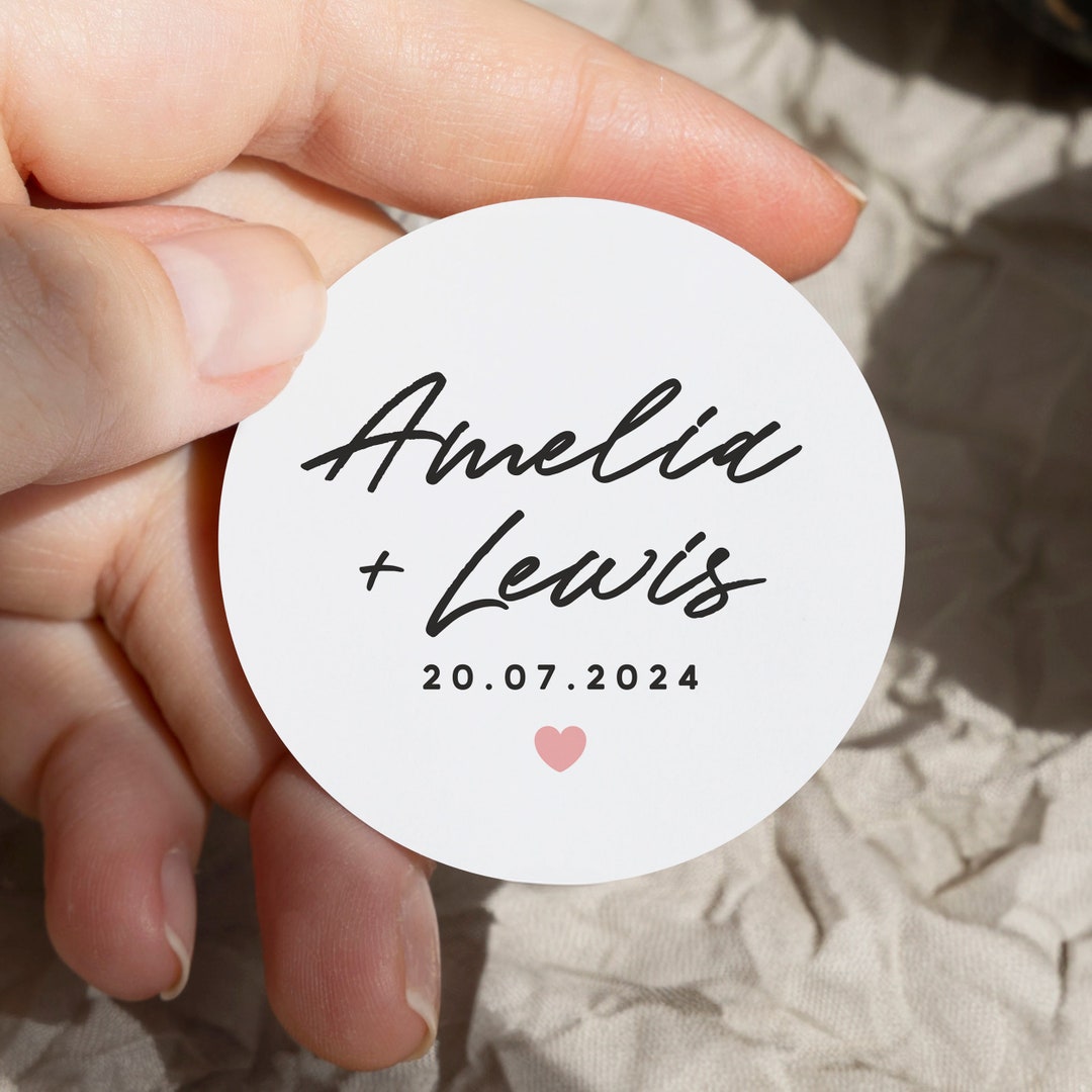 Wedding Stickers Personalised Wedding Labels, Custom Wedding Favour ...