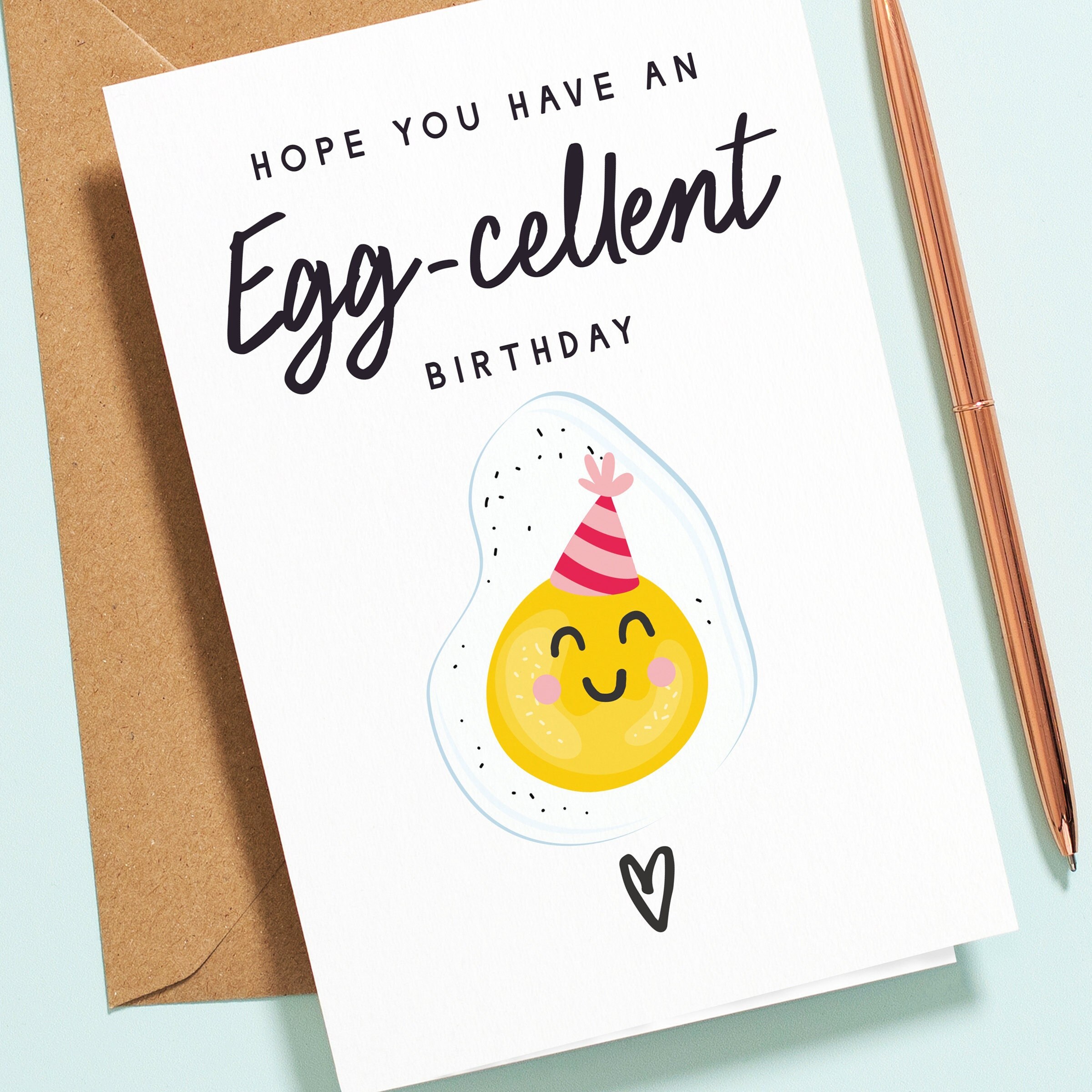 Funny Birthday Card Hope You Have an Egg-cellent Birthday - Etsy