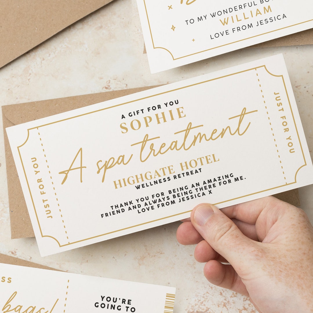 Spa Day Gift Voucher, Birthday Gift Voucher, Mum Surprise Birthday Gift ...
