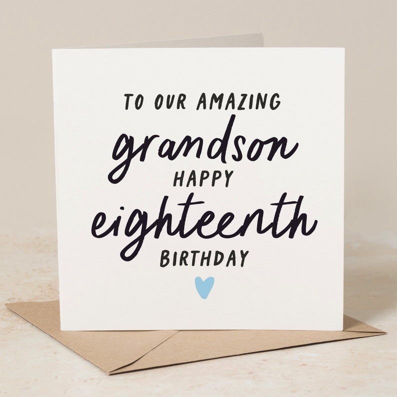 18th Birthday Card for Our Amazing Grandson, 18th Birthday Card for ...