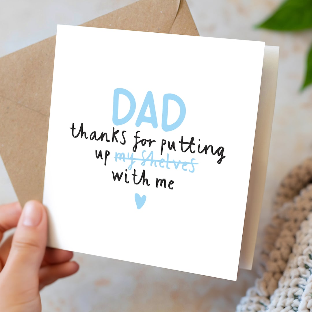 Cute Fathers Day Card for Dad, Fathers Day Gift, Daughter Fathers Day ...