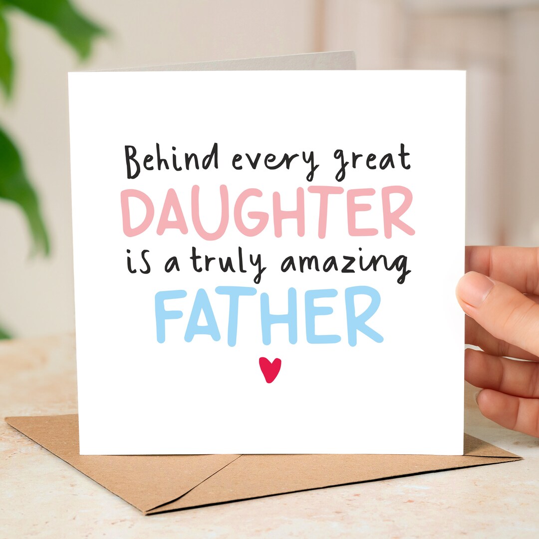 Funny Birthday Card for Dad, Father's Day Card From Daughter, Best Dad ...