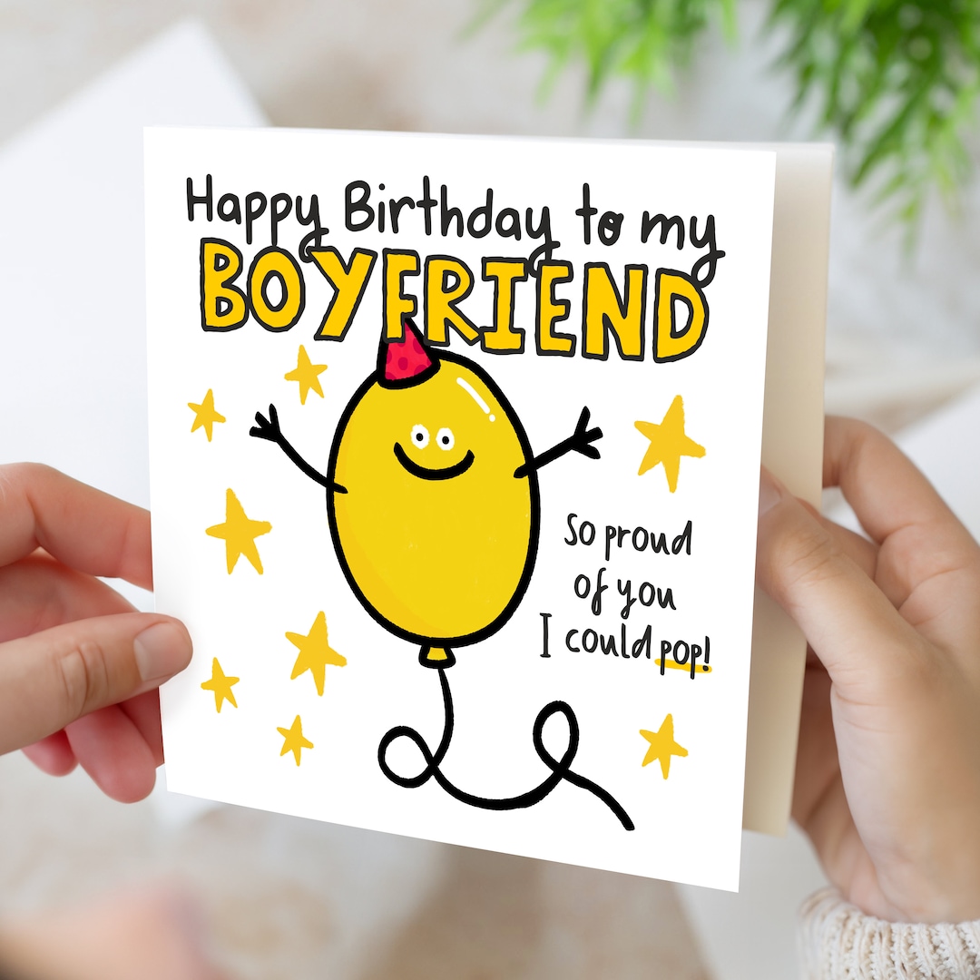 Funny Birthday Card for Boyfriend, Best Boyfriend Birthday Card, Happy ...