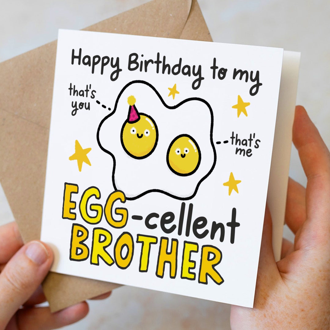 Funny Brother Birthday Card, Brother Birthday Card, Funny Birthday Card ...