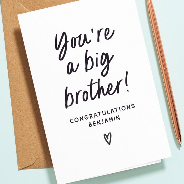 Congratulations on Becoming a Brother - Etsy
