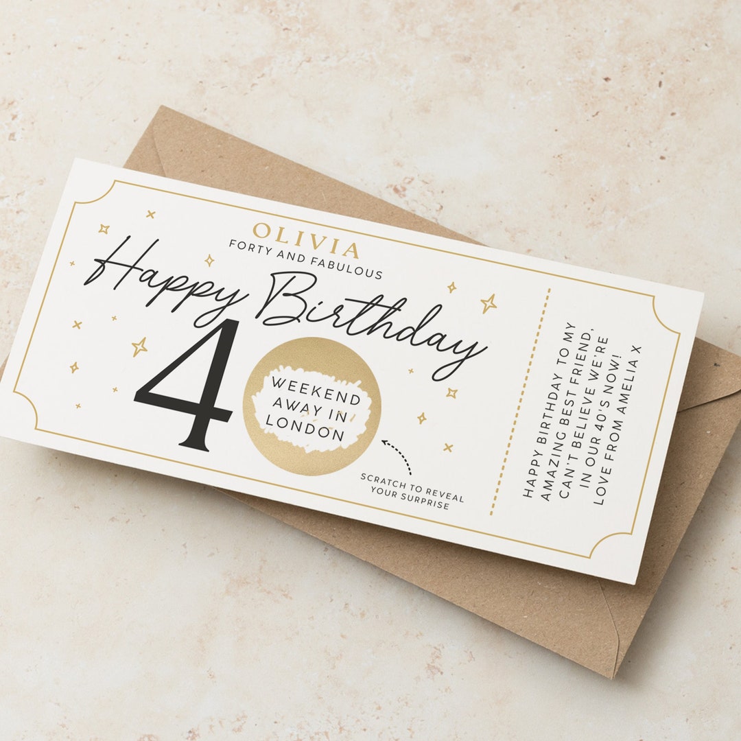 Personalised Birthday Scratch Card Surprise Gift Scratch - Etsy