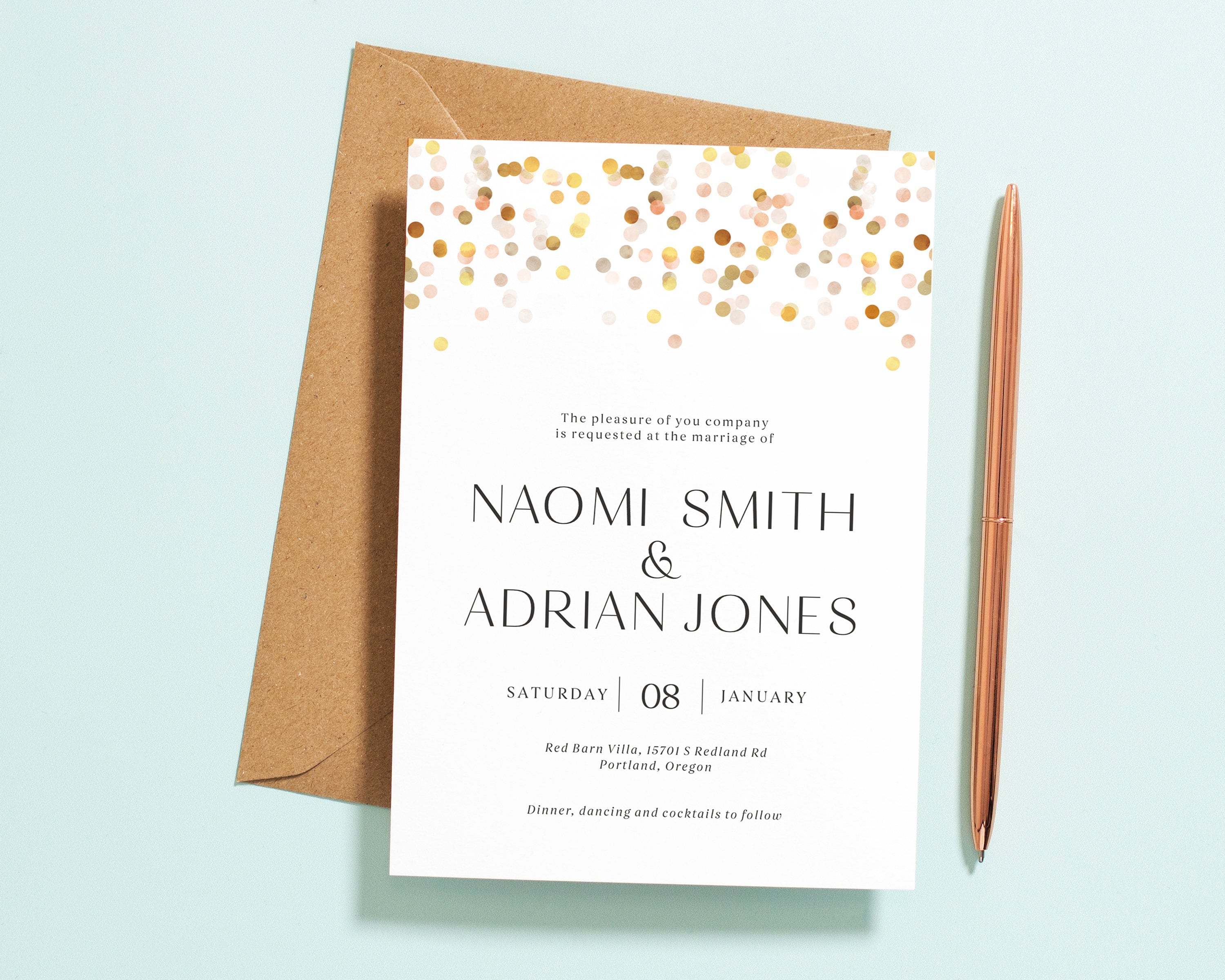 Confetti Wedding Invitations