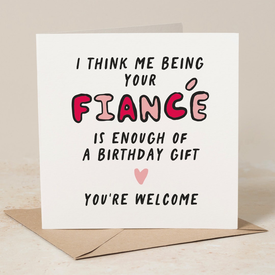 Funny Birthday Card for Fiancée, Happy Birthday Fiancée Card, Joke ...