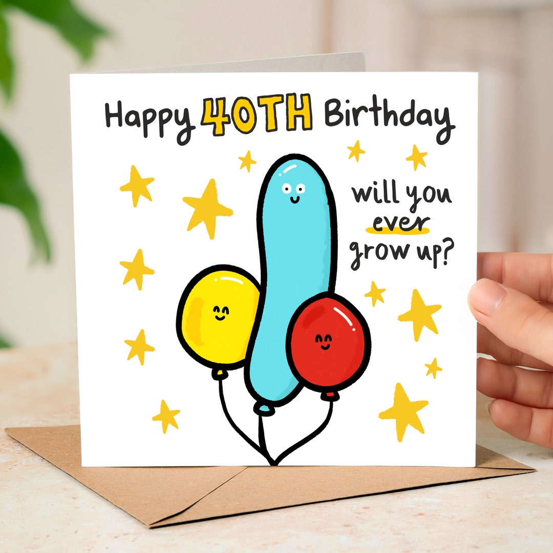 Funny 40th Birthday Card, Rude 40th Birthday Card for Husband, Will You ...