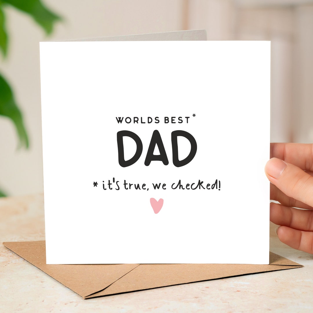 Funny Dad Birthday Card, Fathers Day Card for Dad, World's Best Dad ...