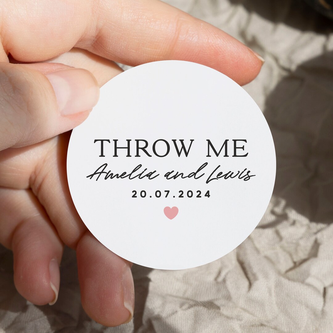 Wedding Stickers, Throw Me, Modern Wedding Stickers, Confetti Stickers ...