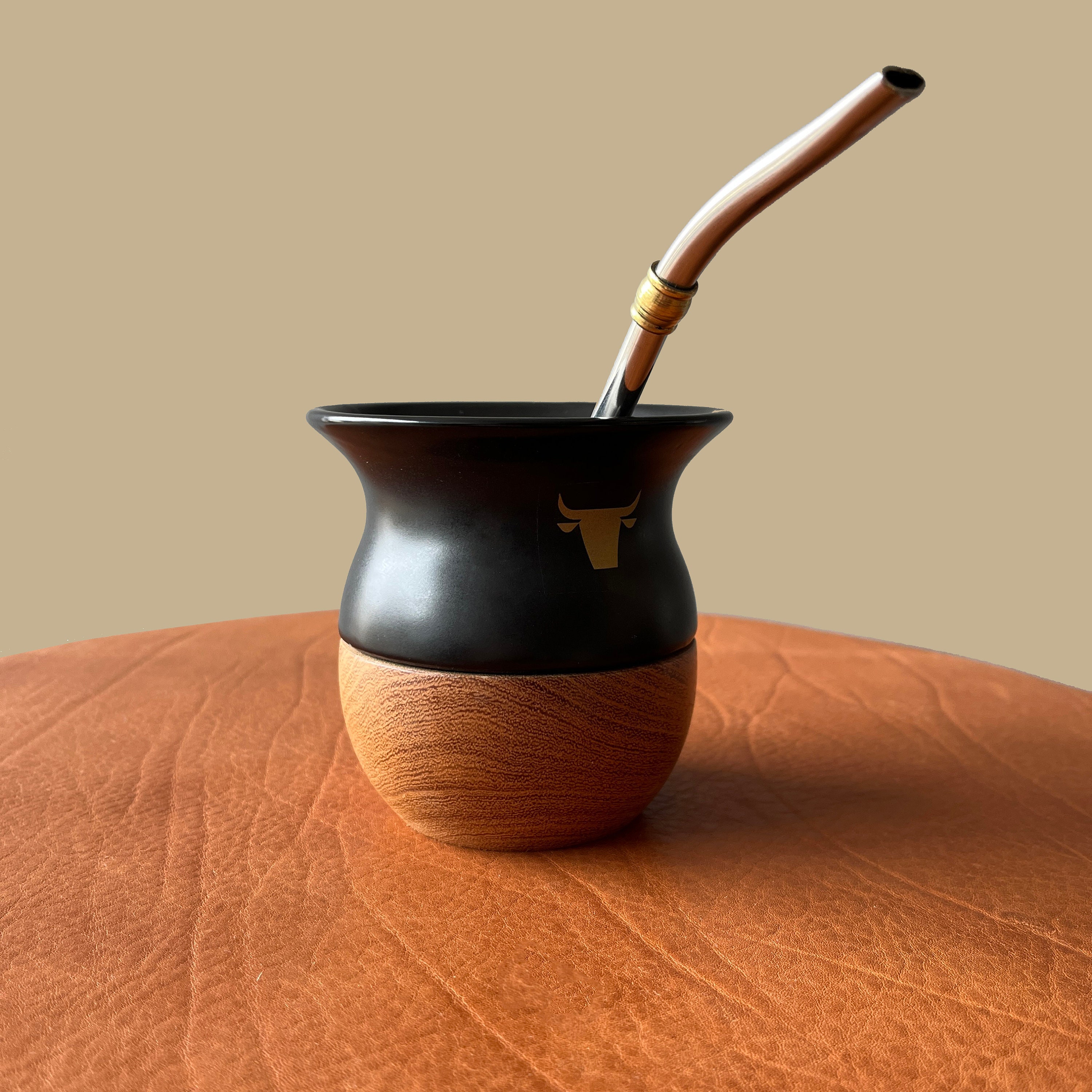 Mate Gourd Mate Cup Mate Tumba Wood and Cermic Mate Black - Etsy