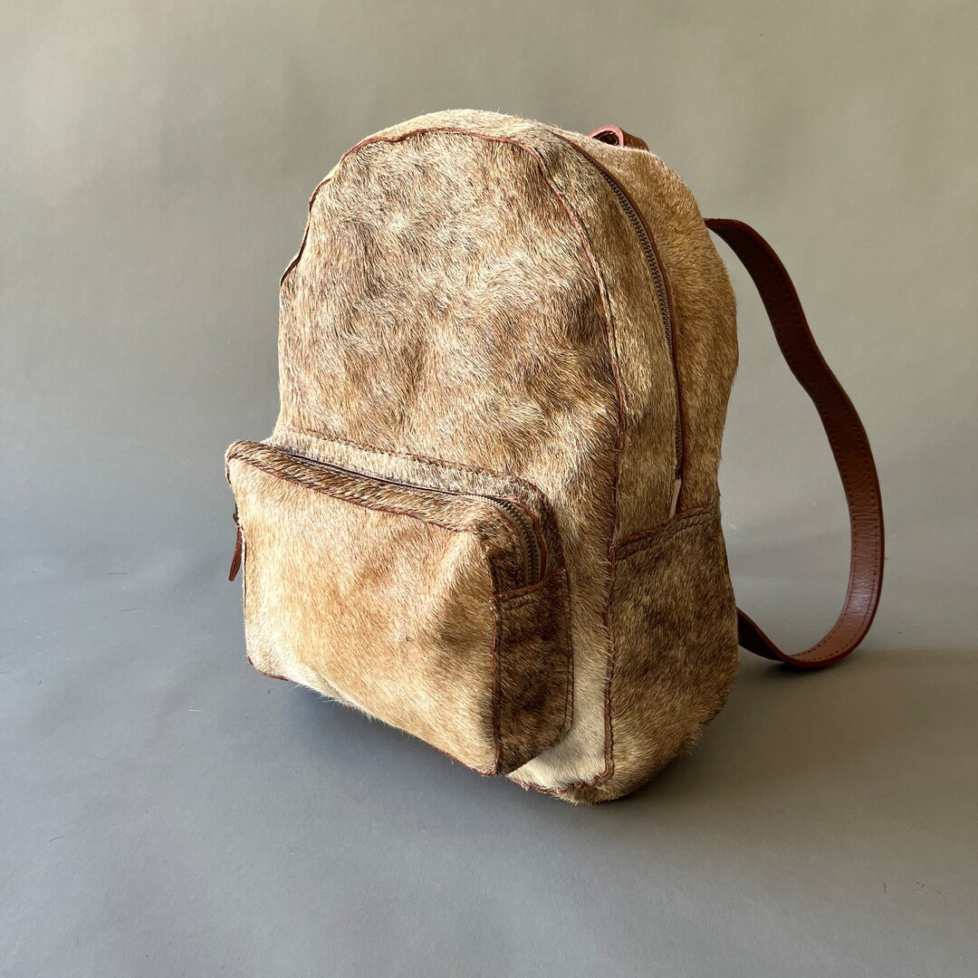 Cowhide Bag, Natural Leather Backpack, Genuine Leather Bag, Fashion Cow ...