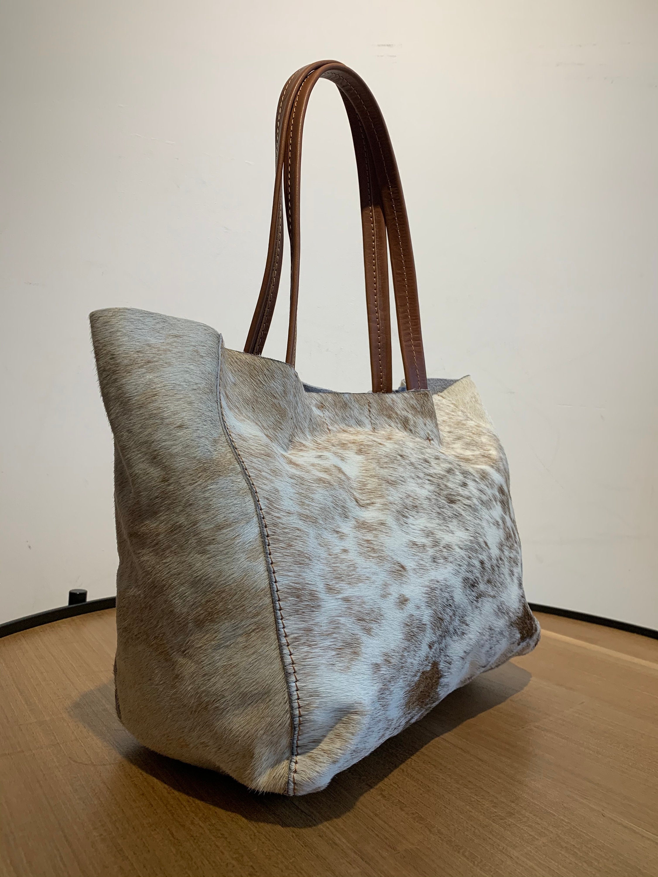 Cowhide purse cowhide tote bag cowhide bag leather tote | Etsy