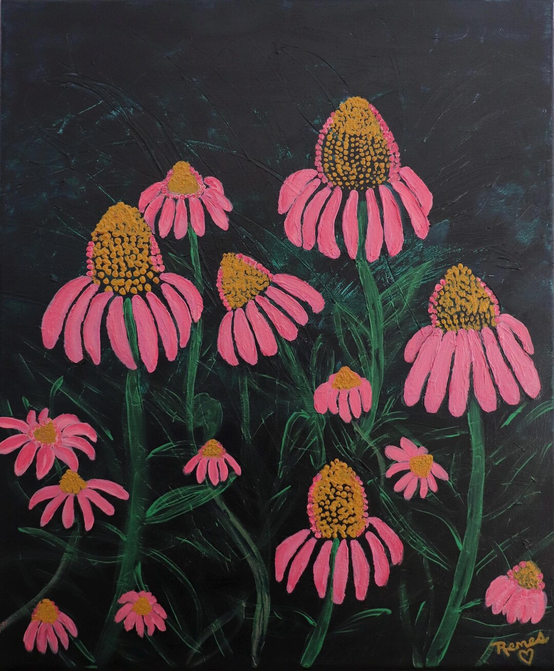 Original Artwork, "the Magical Coneflower" by Erin Remes - Etsy