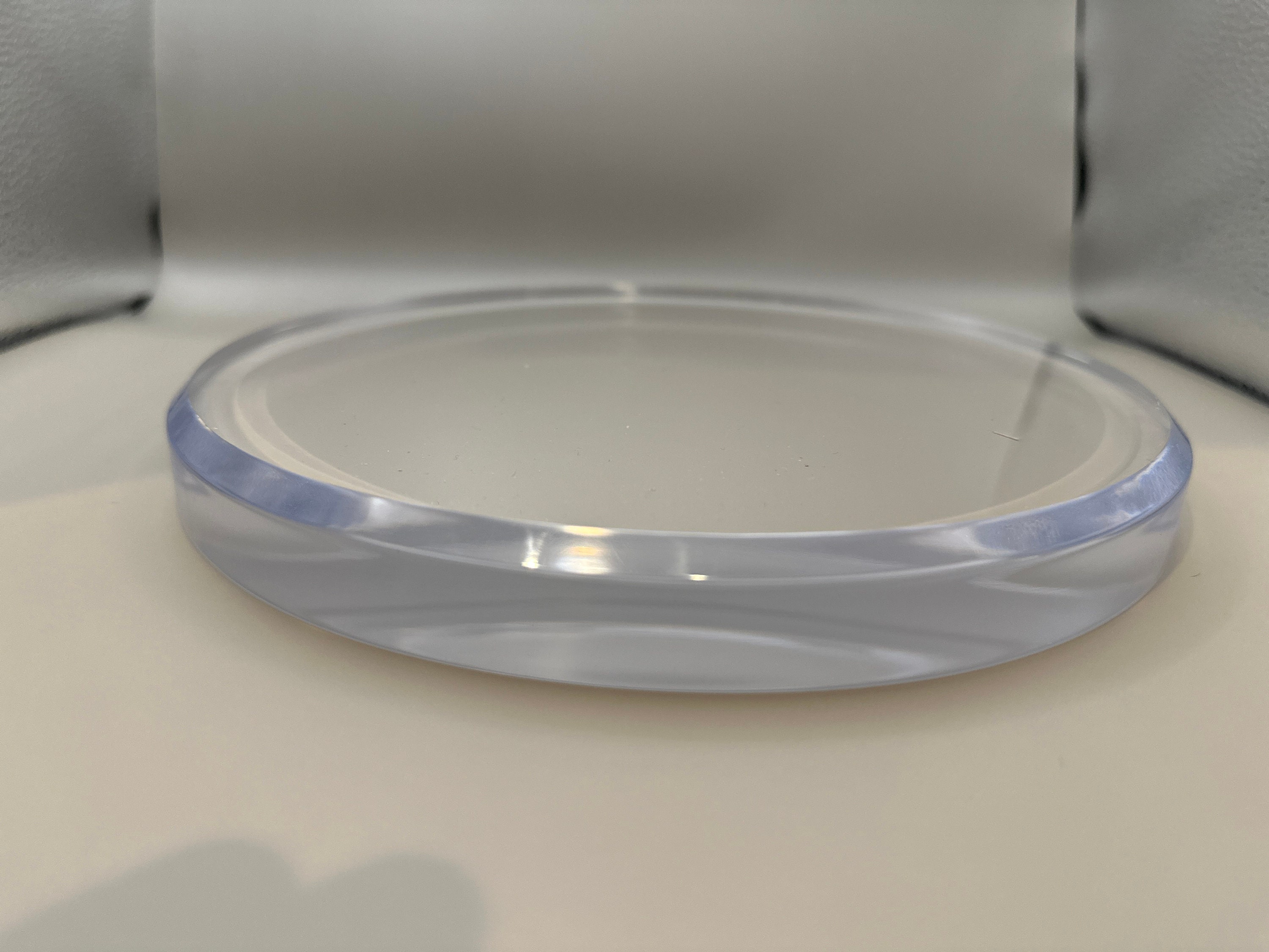 Acrylic Display Bases - 9" Diameter X 1" Thick Round Display. Clear ...