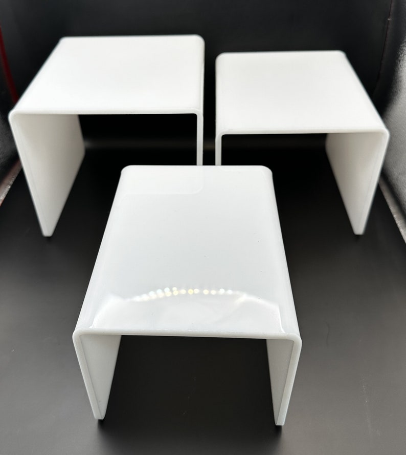 White Acrylic Risers - 3 Pack - Free Shipping! - Weddings - Figurines ...