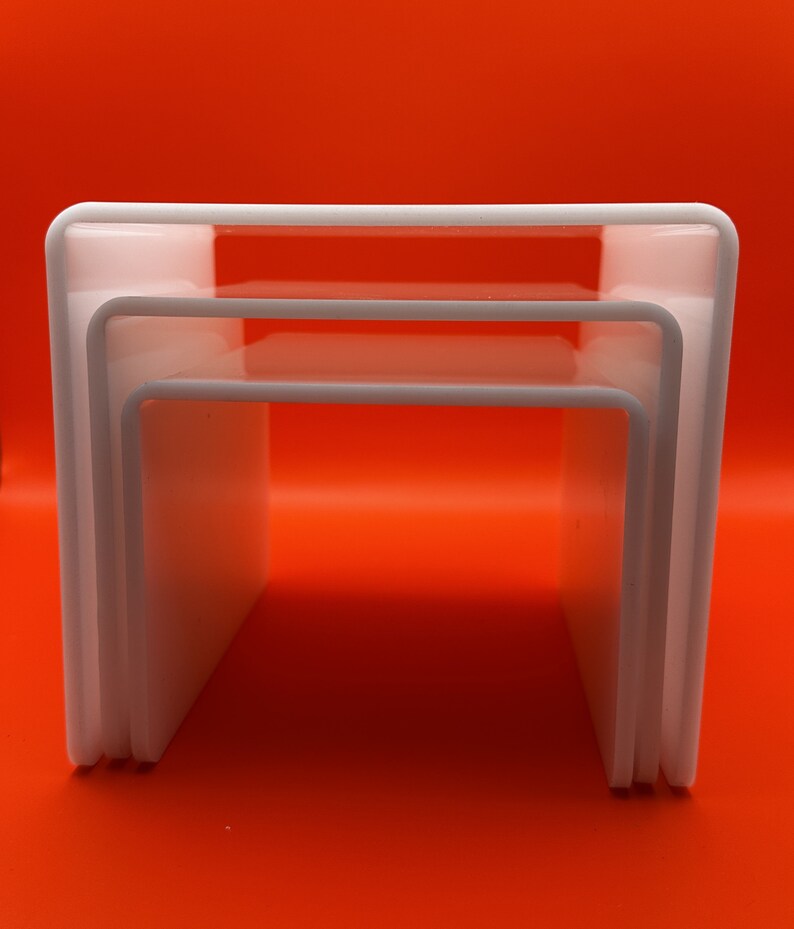 White Acrylic Risers - 3 Pack - Free Shipping! - Weddings - Figurines ...