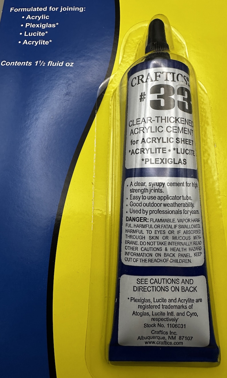 Plastic Glue - Clear Thick - Adhesive - Cement - Glue - Acrylic - ABS ...