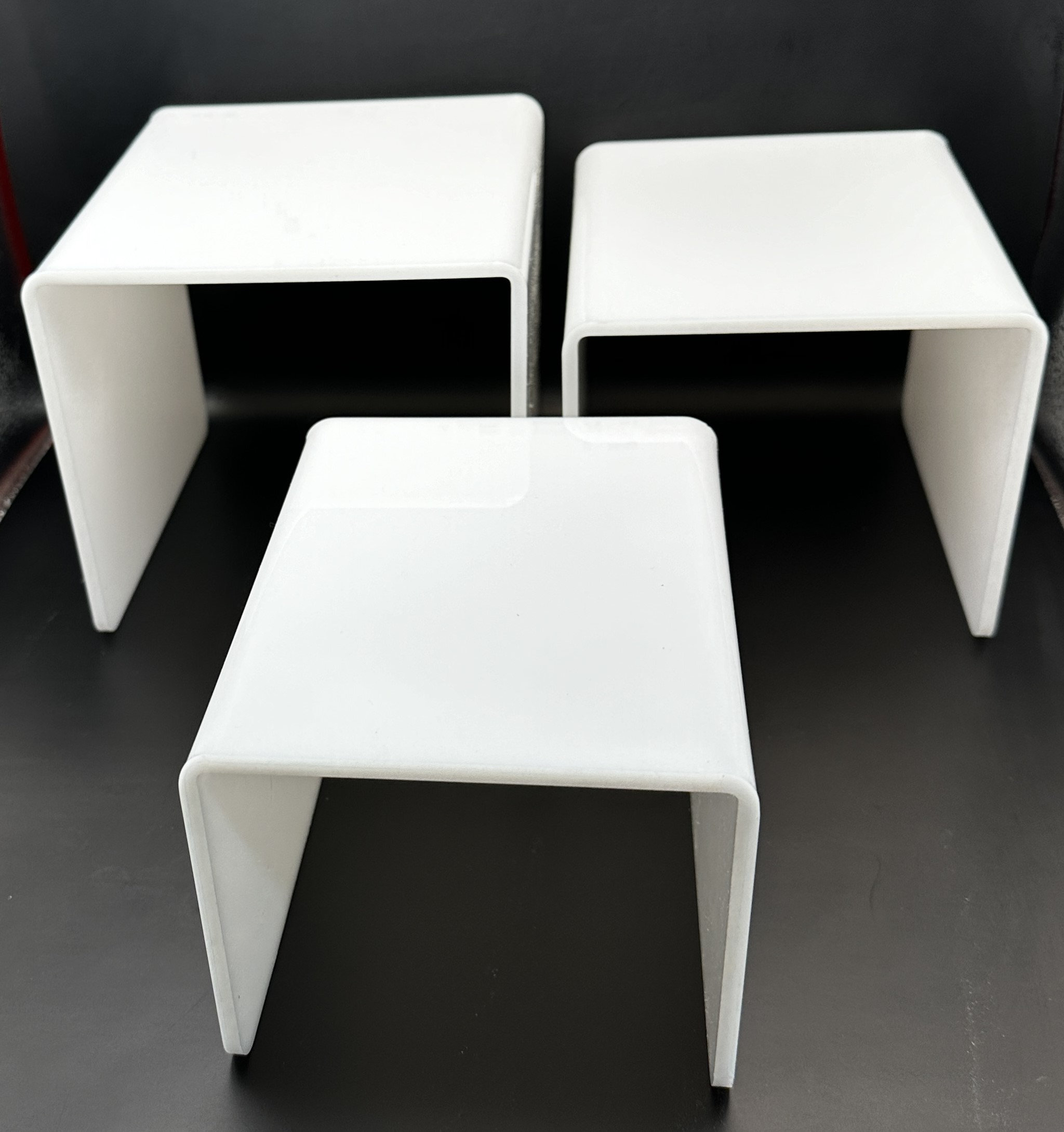 White Acrylic Risers - 3 Pack - Free Shipping! - Weddings - Figurines ...