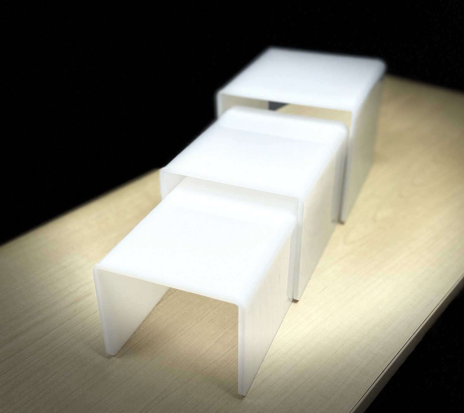 White Acrylic Risers - 3 Pack - Free Shipping! - Weddings - Figurines ...