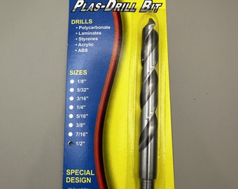 Plas-drill Bit 1/8″ - Best Drill Bits for Plastic - Safe for Acrylic ...