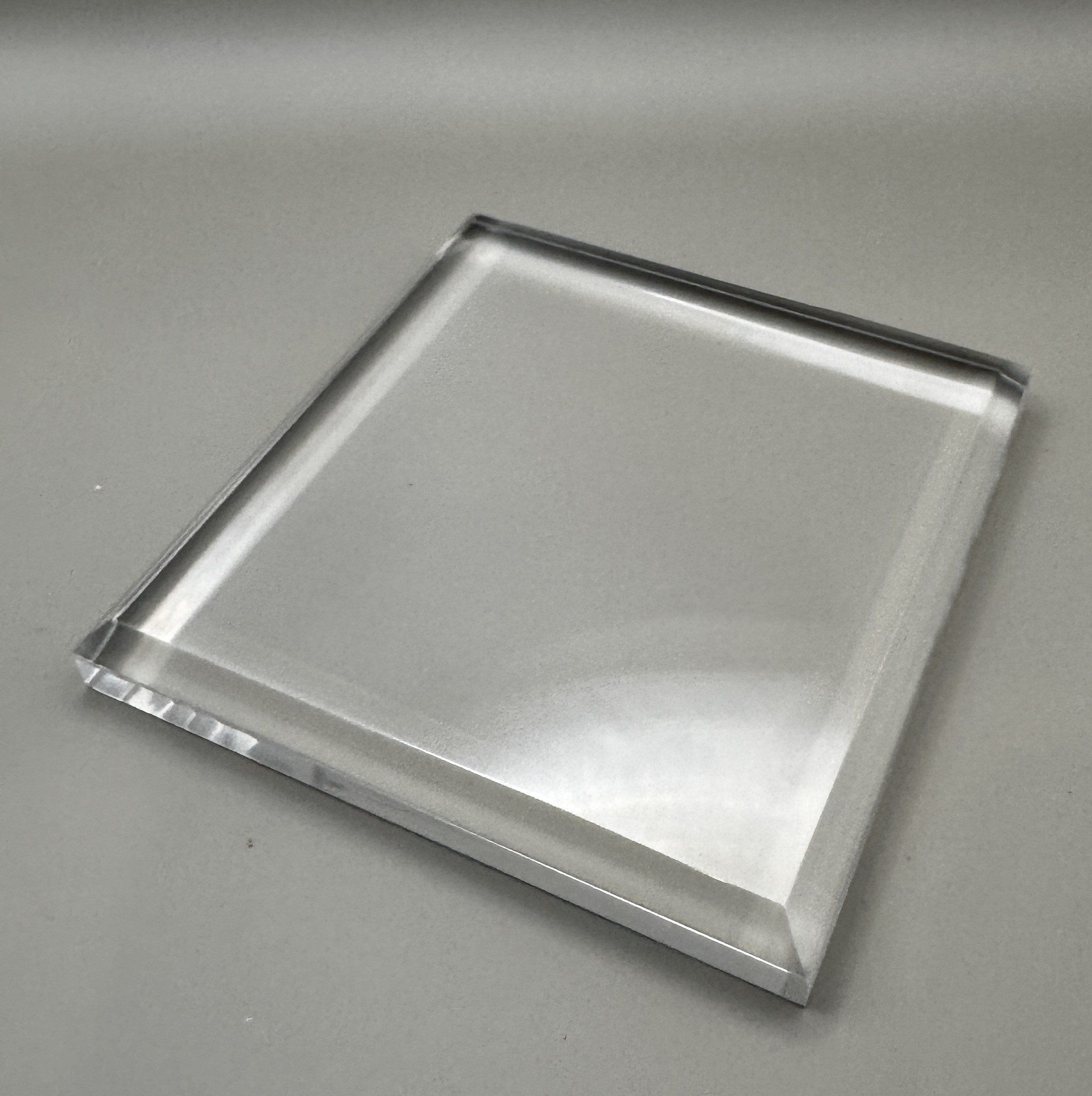 4" X 4" Acrylic Display Bases - 1/2" Thick Square. Clear Acrylic ...