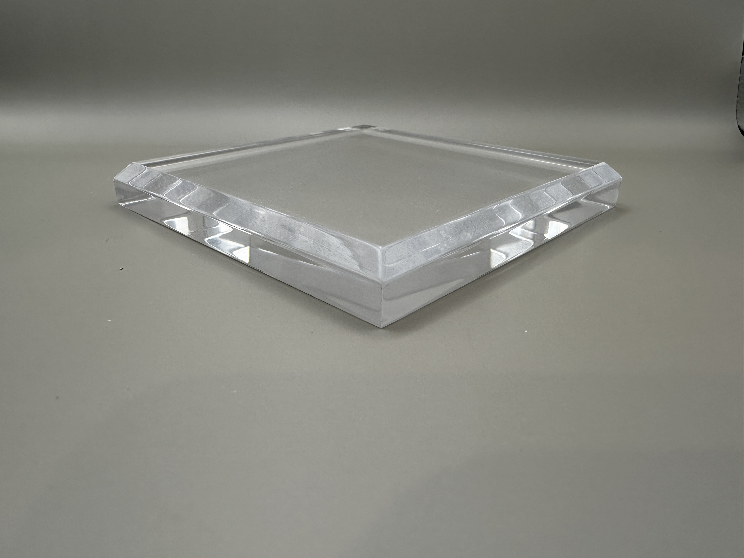 Clear Acrylic Display Base - 6"x 6"x 1/2" Beveled Edge Riser - Etsy