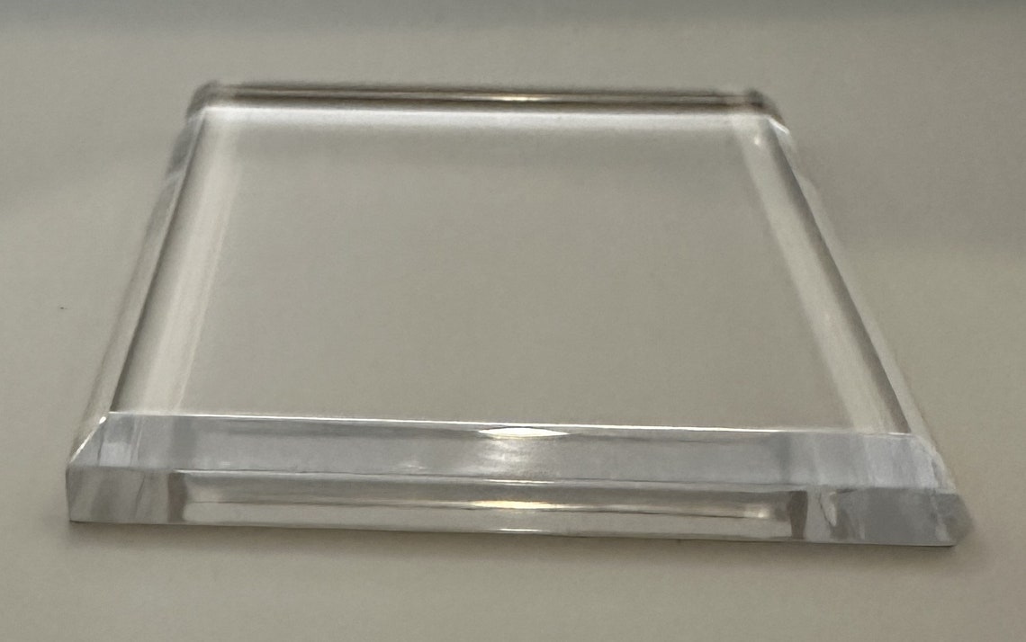Acrylic Display Bases - 8 X 8 X 1/2" Thick Square. Clear Acrylic ...