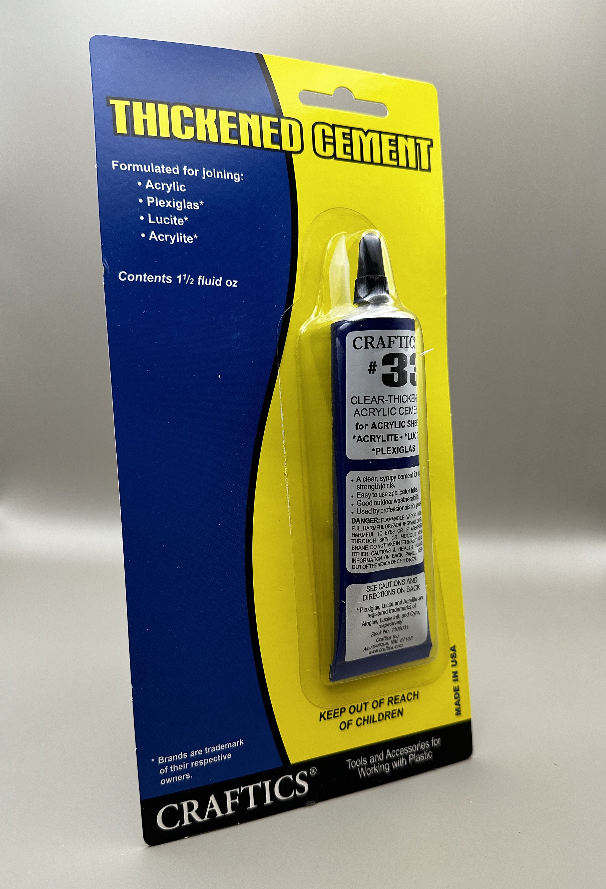 Plastic Glue - Clear Thick - Adhesive - Cement - Glue - Acrylic - ABS ...