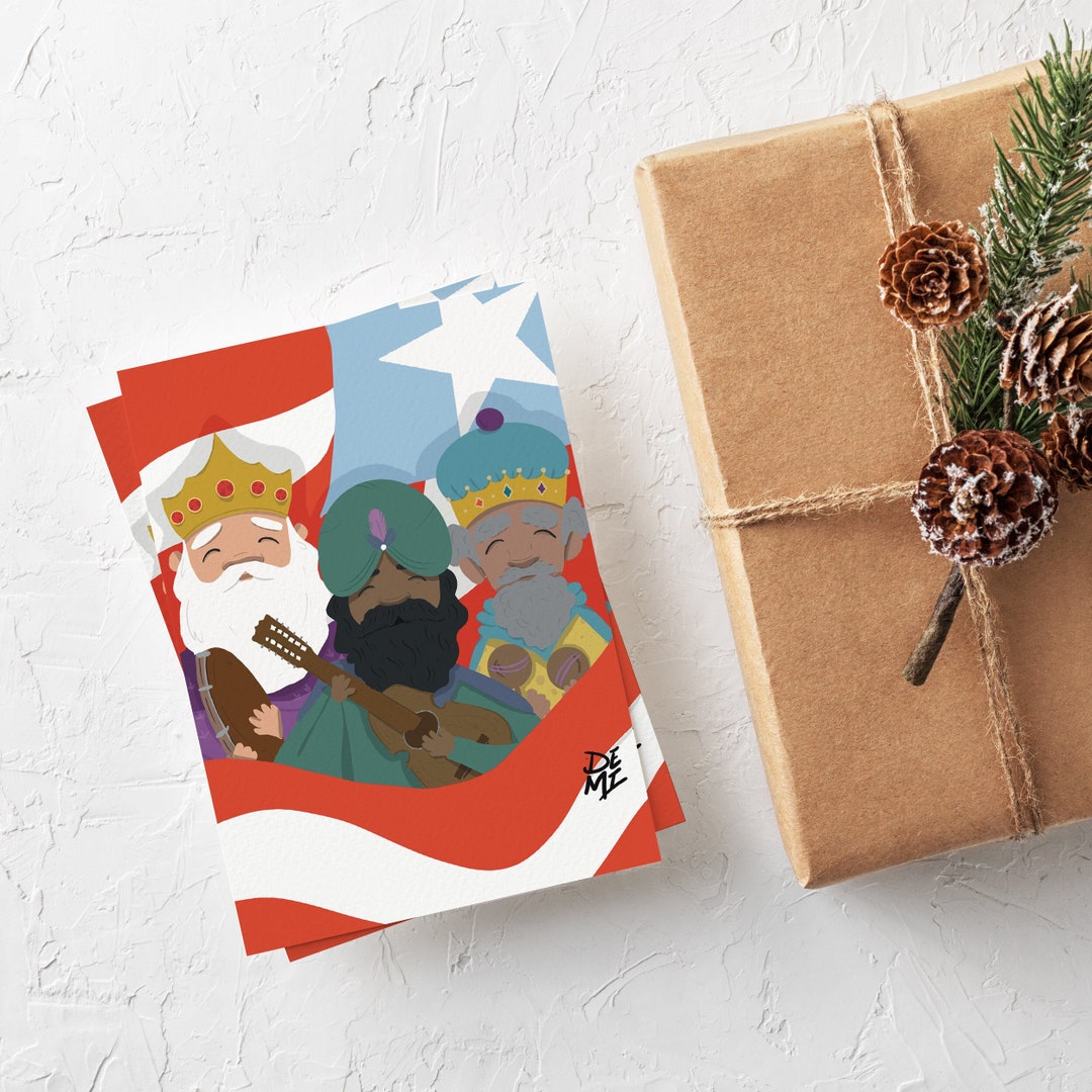 Reyes Magos Puerto Rico Flag, Three King Day Art Wall Decor - Etsy