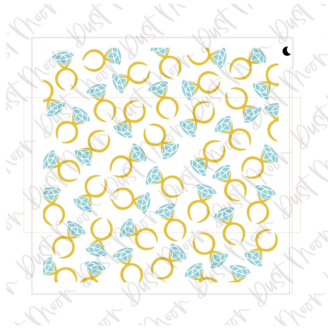 DIGITAL SVG 2-part Engagement Rings Pattern for for Mylar/plastic ...