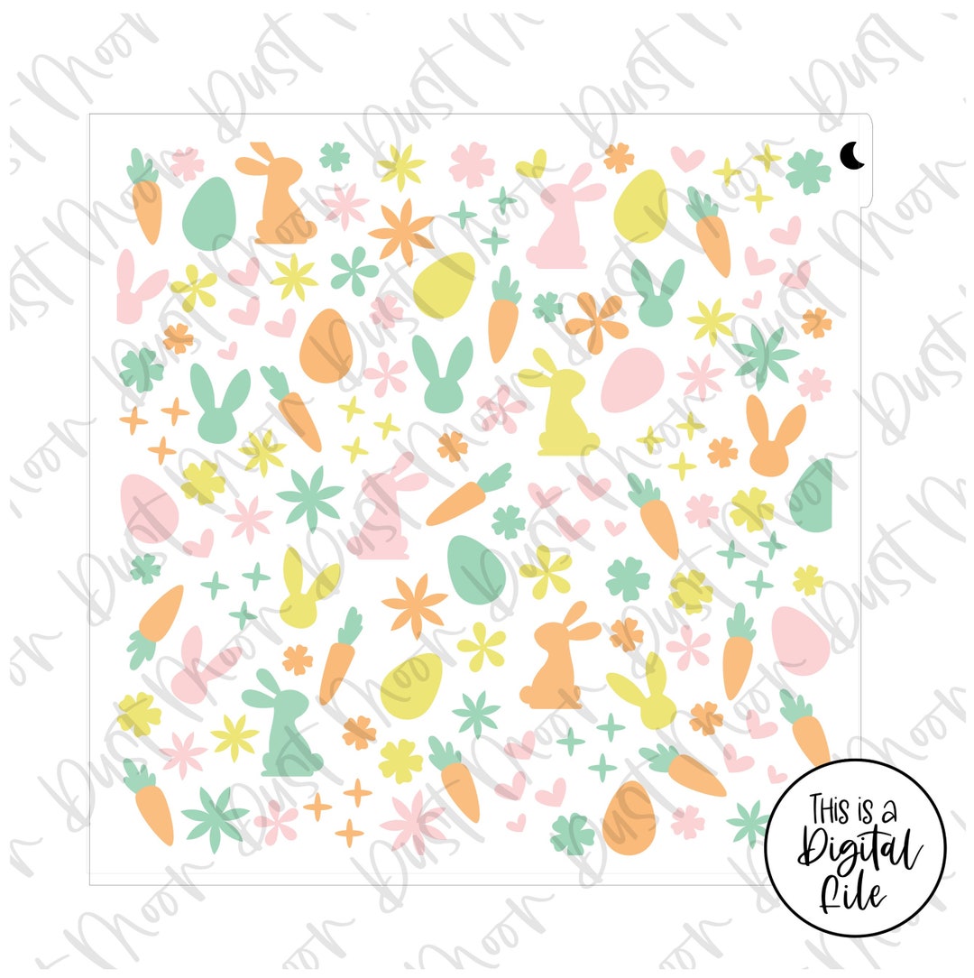 DIGITAL SVG - 4-part Easter Print 2022 Pattern for Mylar/plastic Cookie ...