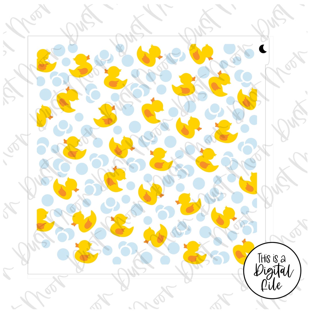 DIGITAL SVG - 3-part Rubber Duck & Bubbles for Mylar/plastic Cookie ...