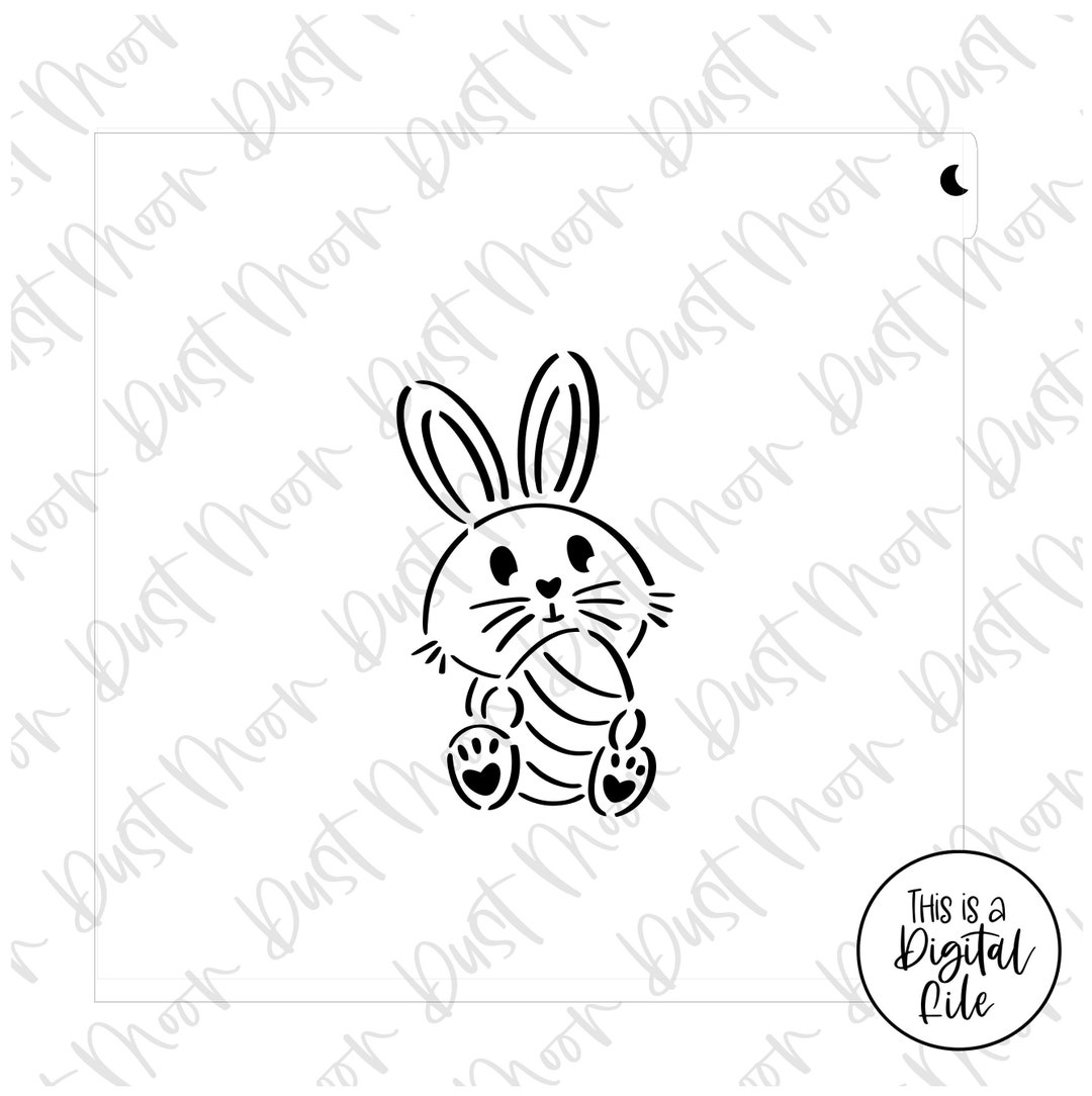 DIGITAL SVG - PYO Easter Bunny - for Mylar/plastic Stencils(no Physical ...