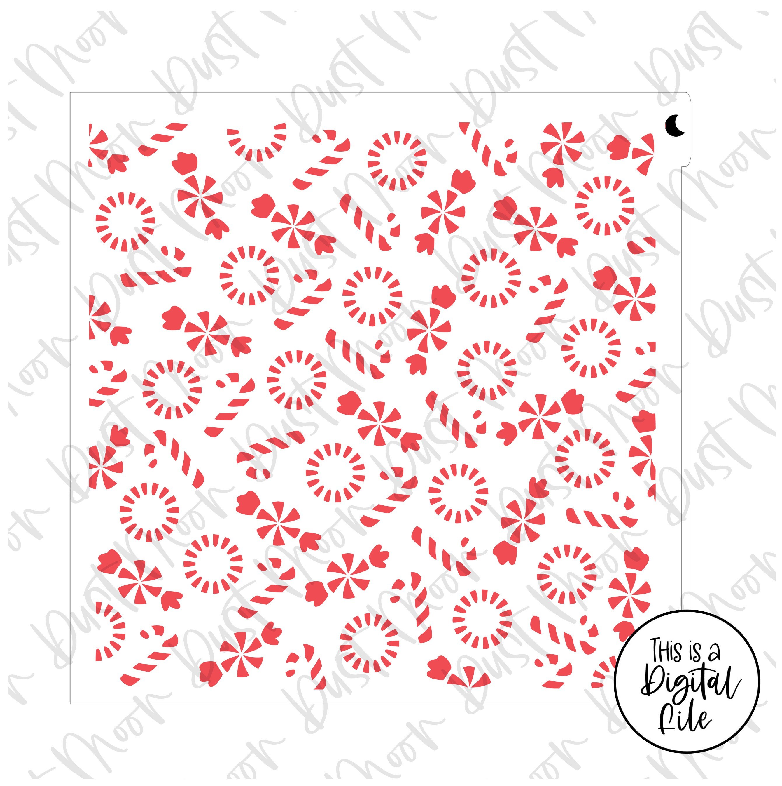 DIGITAL SVG Peppermint party pattern for Mylar/plastic | Etsy
