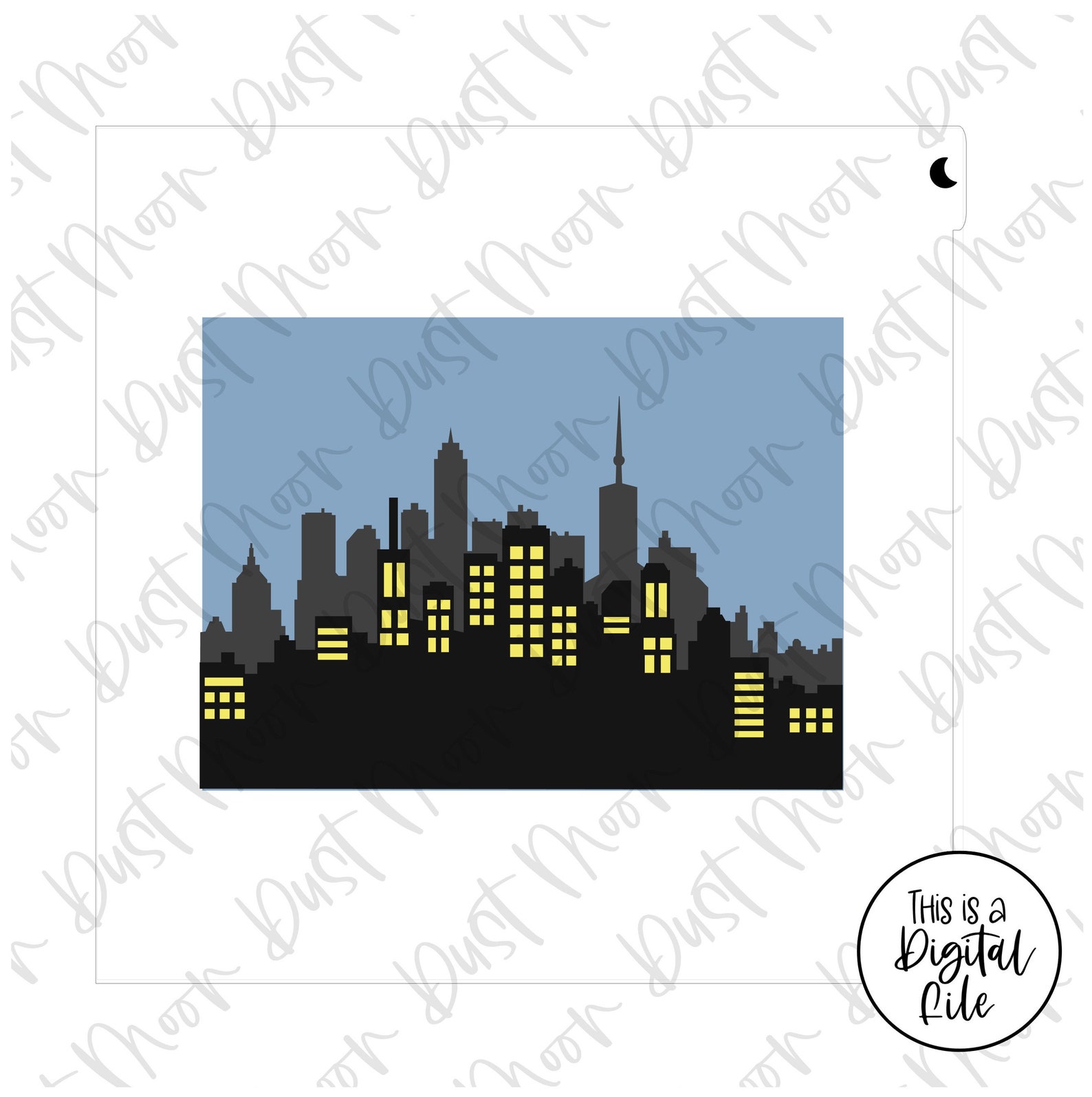 DIGITAL SVG - 3part City Skyline Landscape for Mylar/plastic Cookie ...