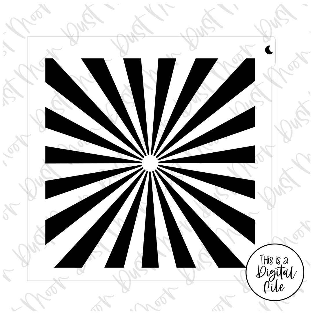 DIGITAL SVG - Sunburst for Mylar/plastic Cookie Stencils(no Physical ...