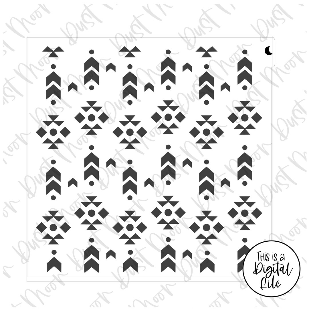 DIGITAL SVG -aztec (design 3) Pattern for Mylar/plastic Cookie Stencils ...