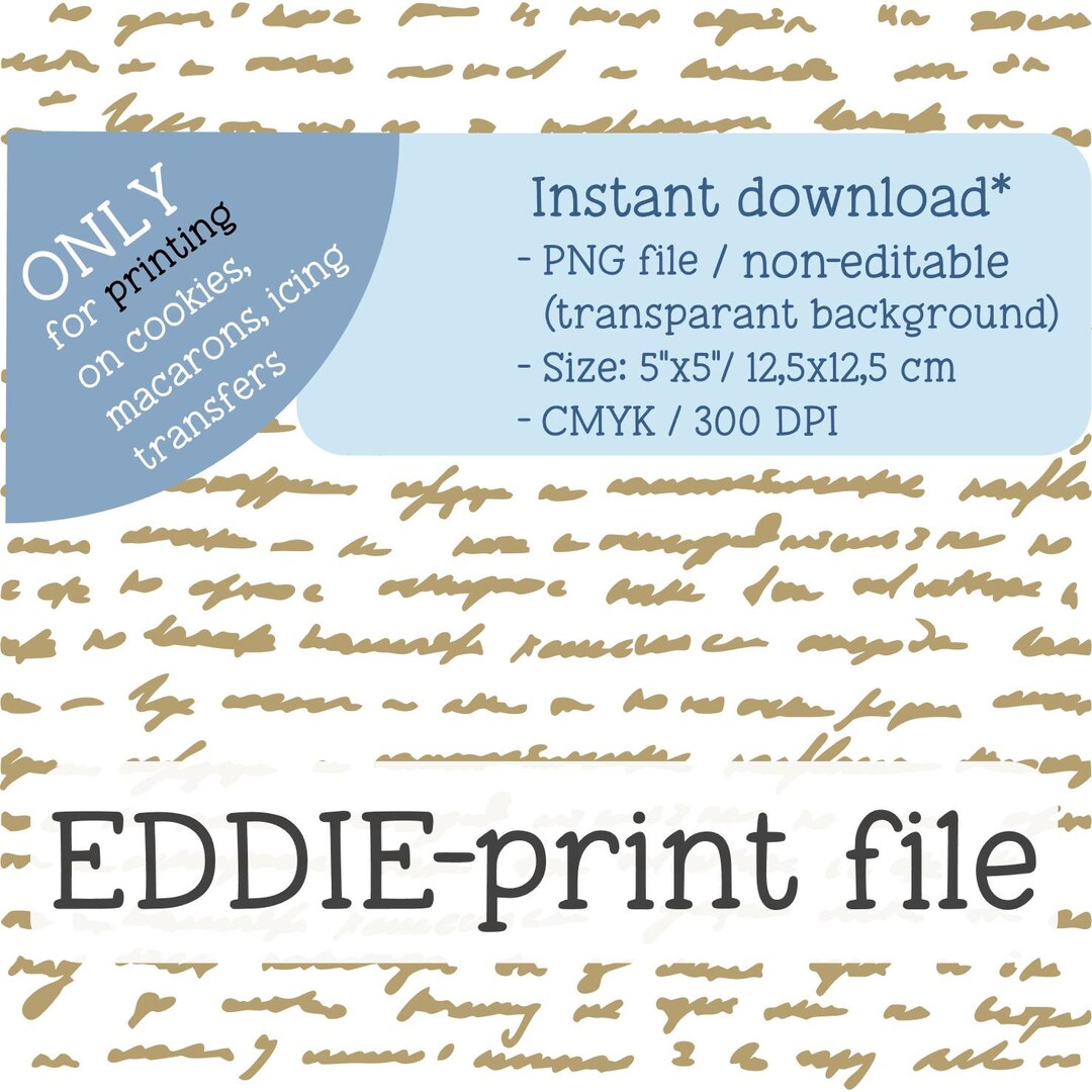 Eddie-foodprint File - Png - READ Product Info Prior to Purchase - Love ...