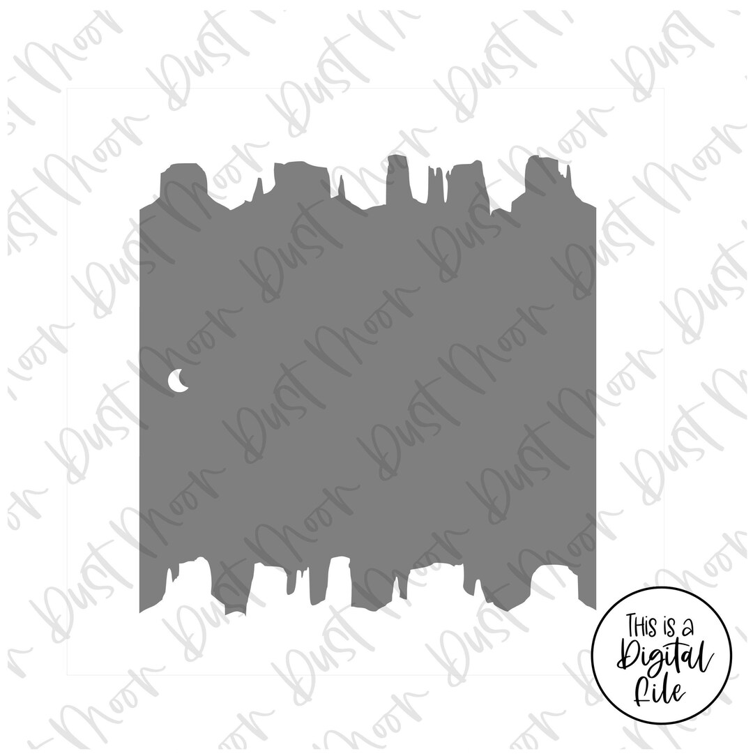DIGITAL SVG - Desert Scape Template - for Mylar/plastic Cookie Stencils ...