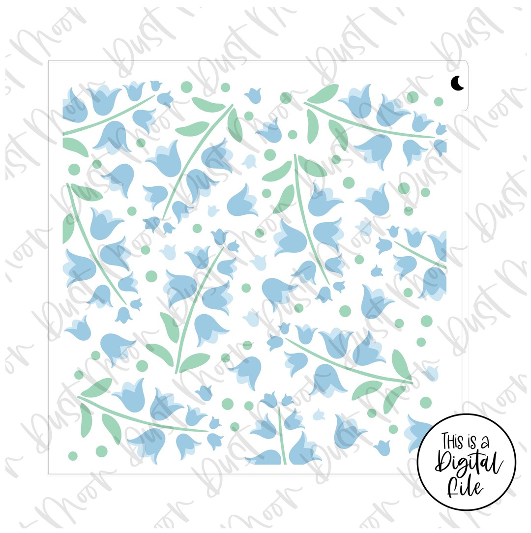 DIGITAL SVG - 3-part Bluebell Flower Pattern for Mylar/plastic Cookie ...