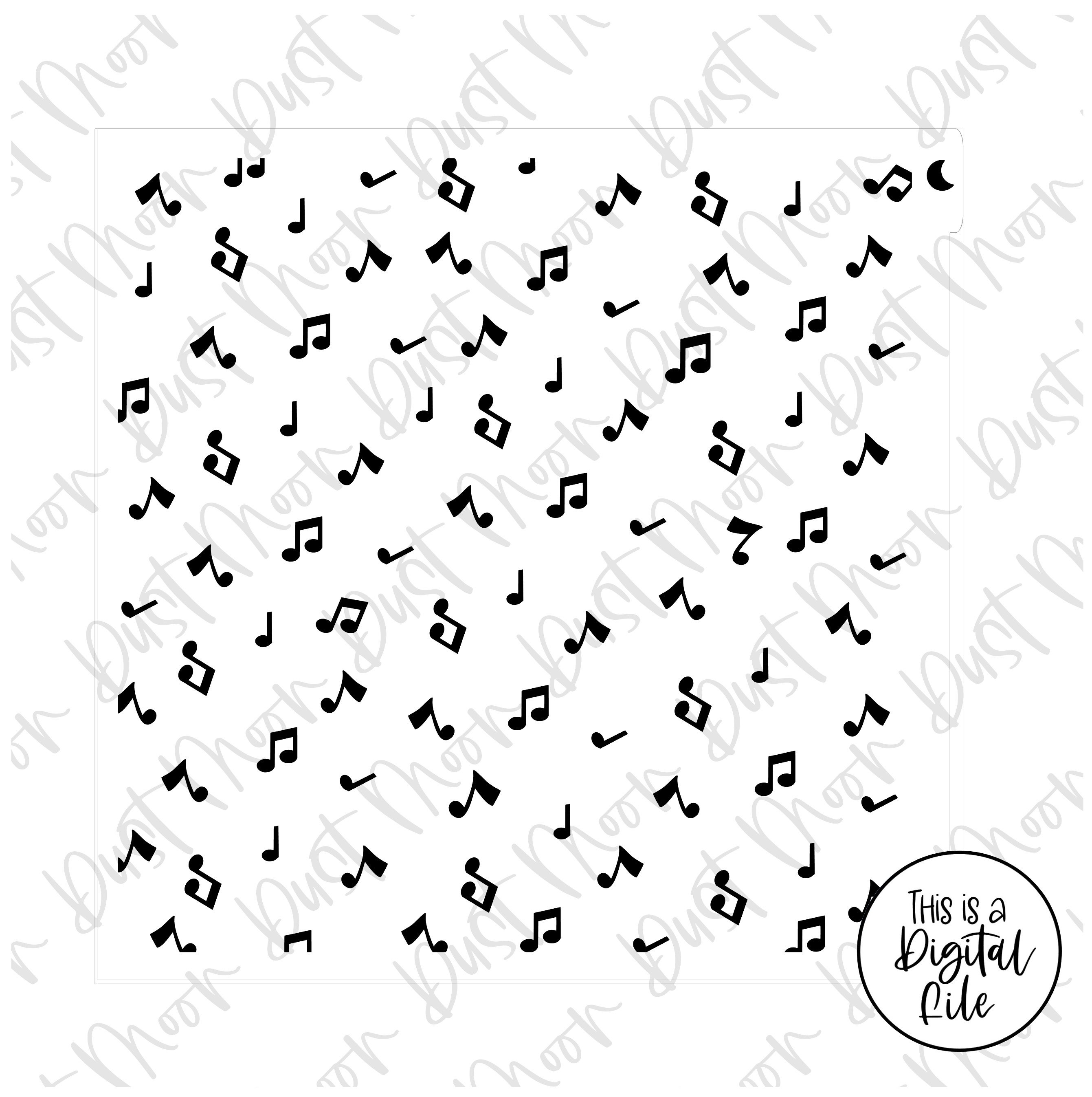 DIGITAL SVG Chubby Music Notes for Mylar/plastic Cookie | Etsy