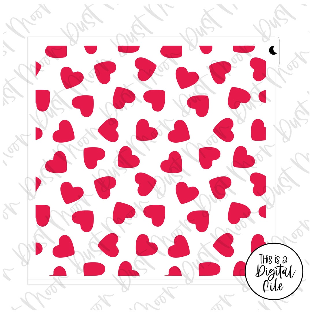 DIGITAL SVG - Heart Scatter for Mylar/plastic Stencil (no Physical ...